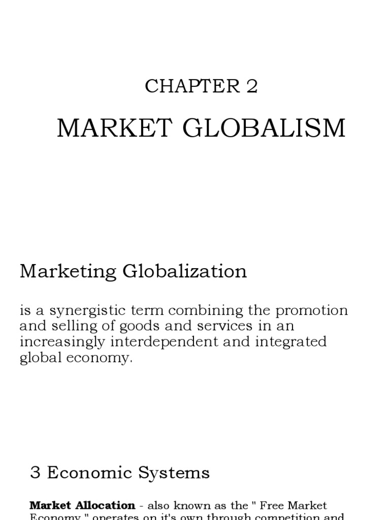 Chapter 2 Market Globalism | PDF | Globalization | Democratization