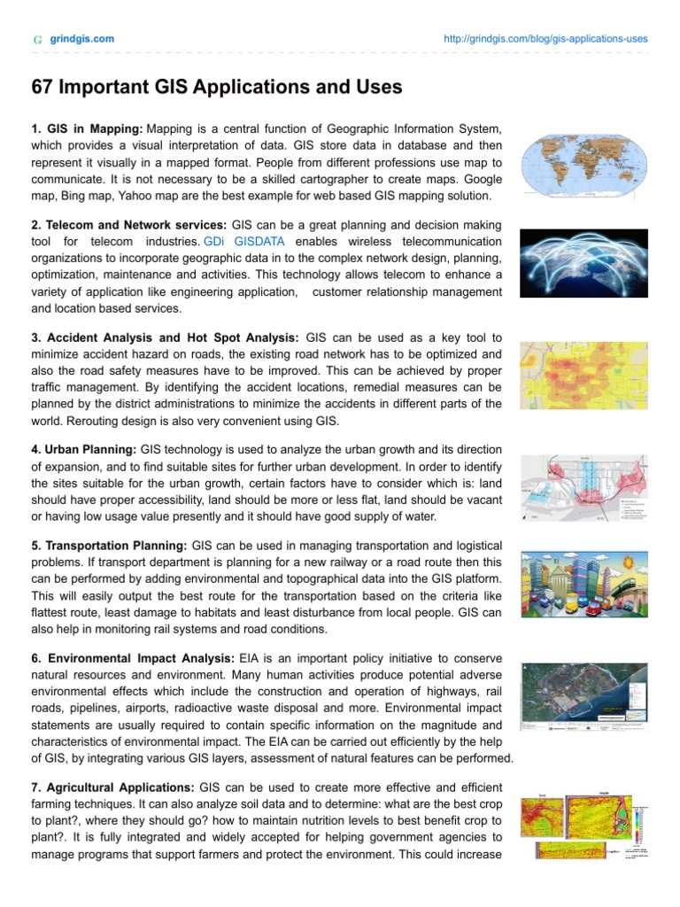 67 Important GIS Applications and Uses | PDF | Geographic Information ...