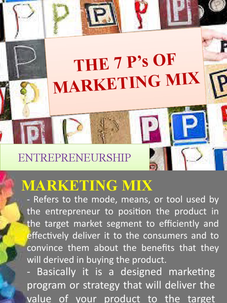 Entrep - Marketing Mix | PDF | Sales | Marketing