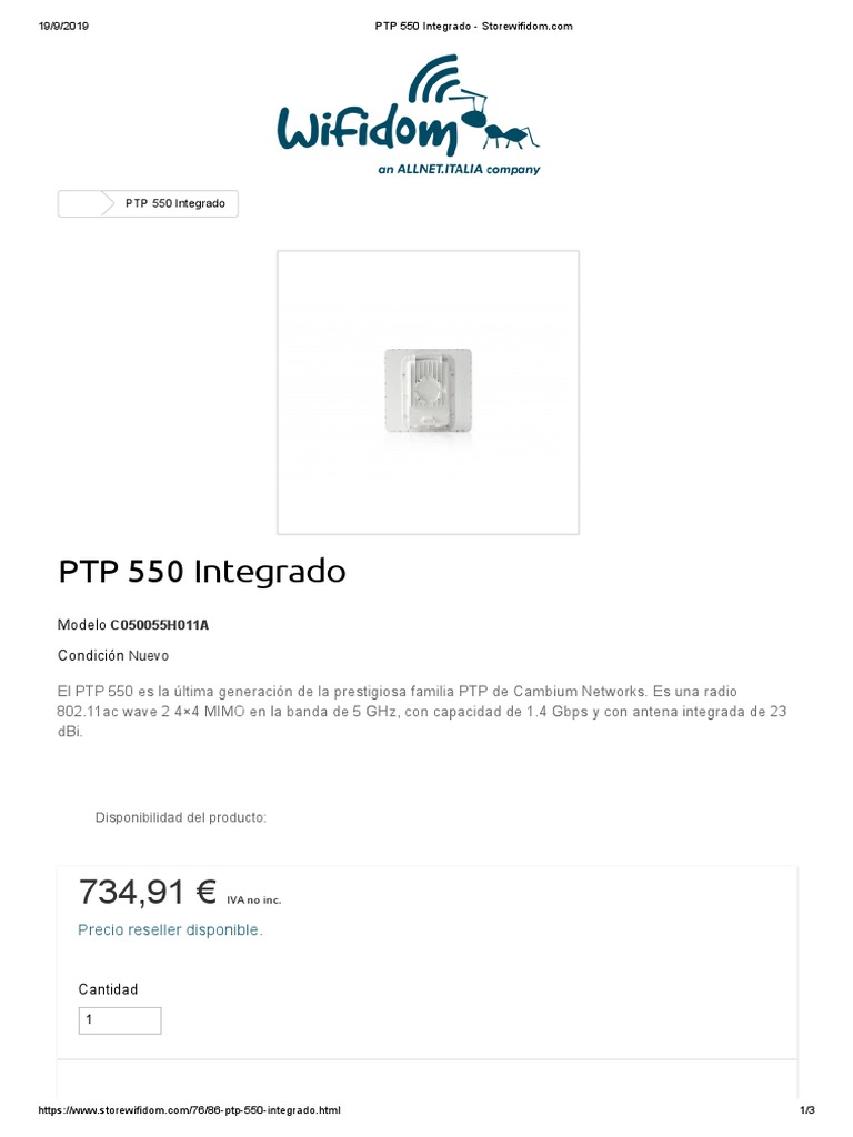 PTP 550 Integrado de Cambium Networks | PDF | Ieee 802.11 | Tecnología ...
