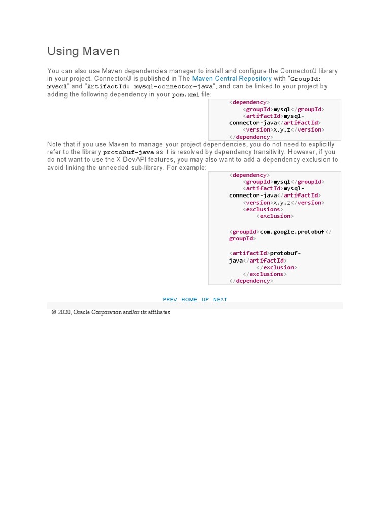 Using Maven: Groupid: Mysql Artifactid: Mysql-Connector-Java Pom - XML ...