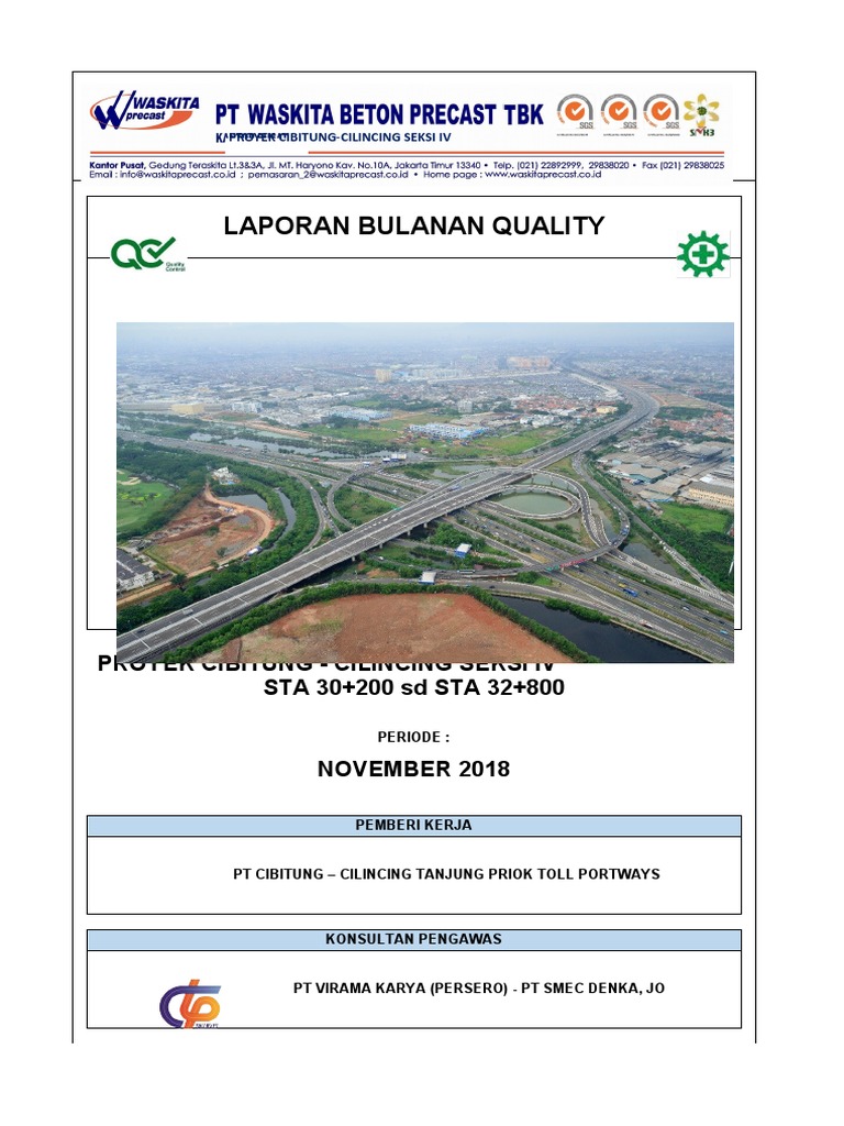 Cover Laporan Bulanan QC | PDF