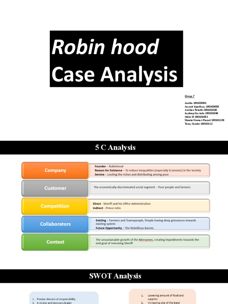 Robin Hood: Case Analysis | PDF | Policy | Economies