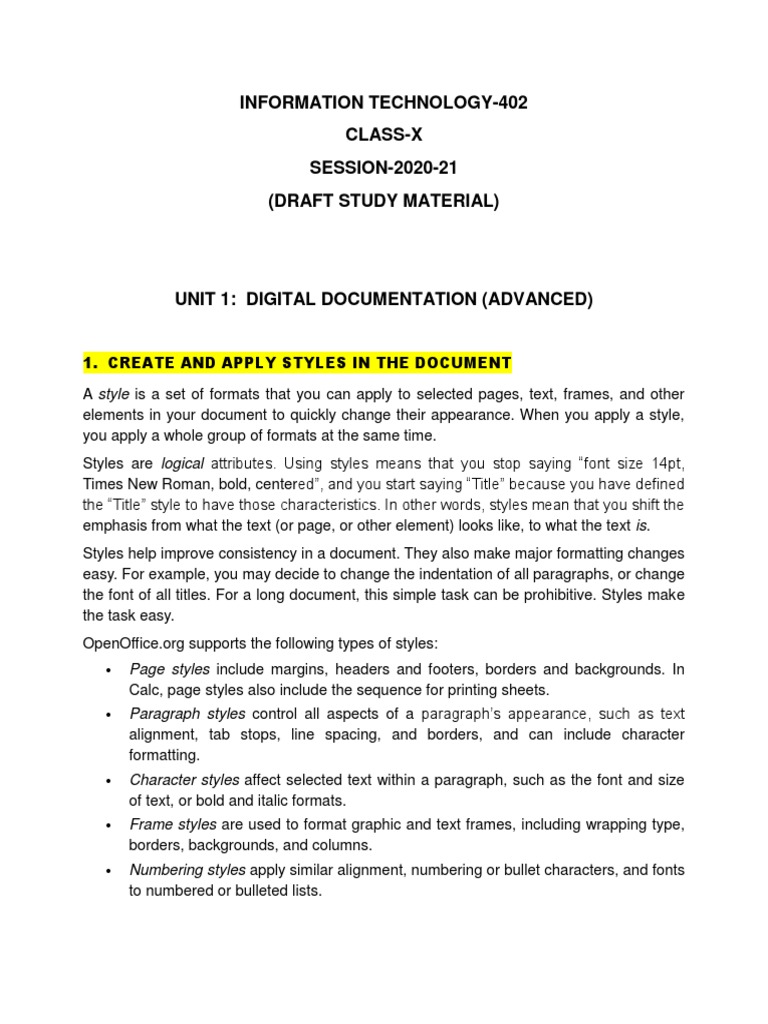 Unit-1 Digital Documentation Advanced PDF | PDF | Icon (Computing) | Button (Computing)