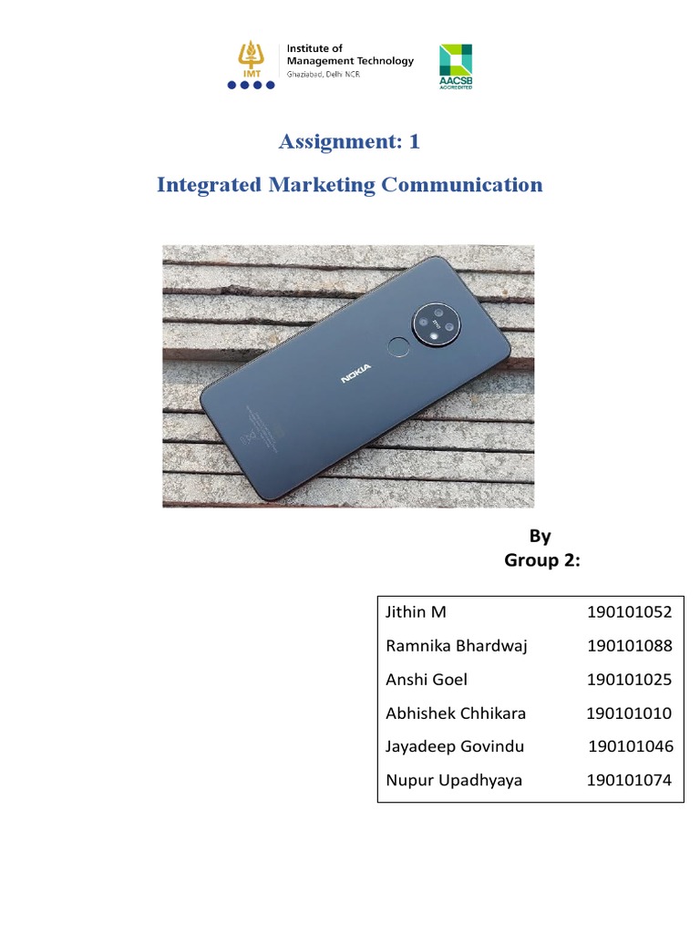 IMC Assignment Group 2 | PDF | Smartphone | Advertising