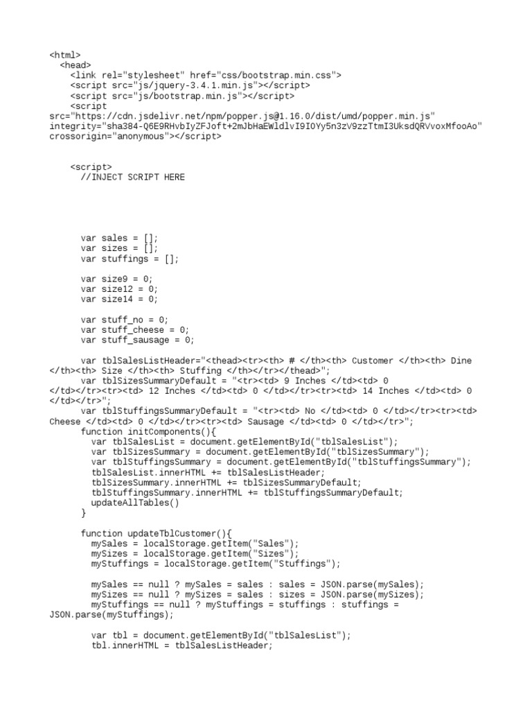 Pizza JS | PDF | Baked Goods | Prepared Foods