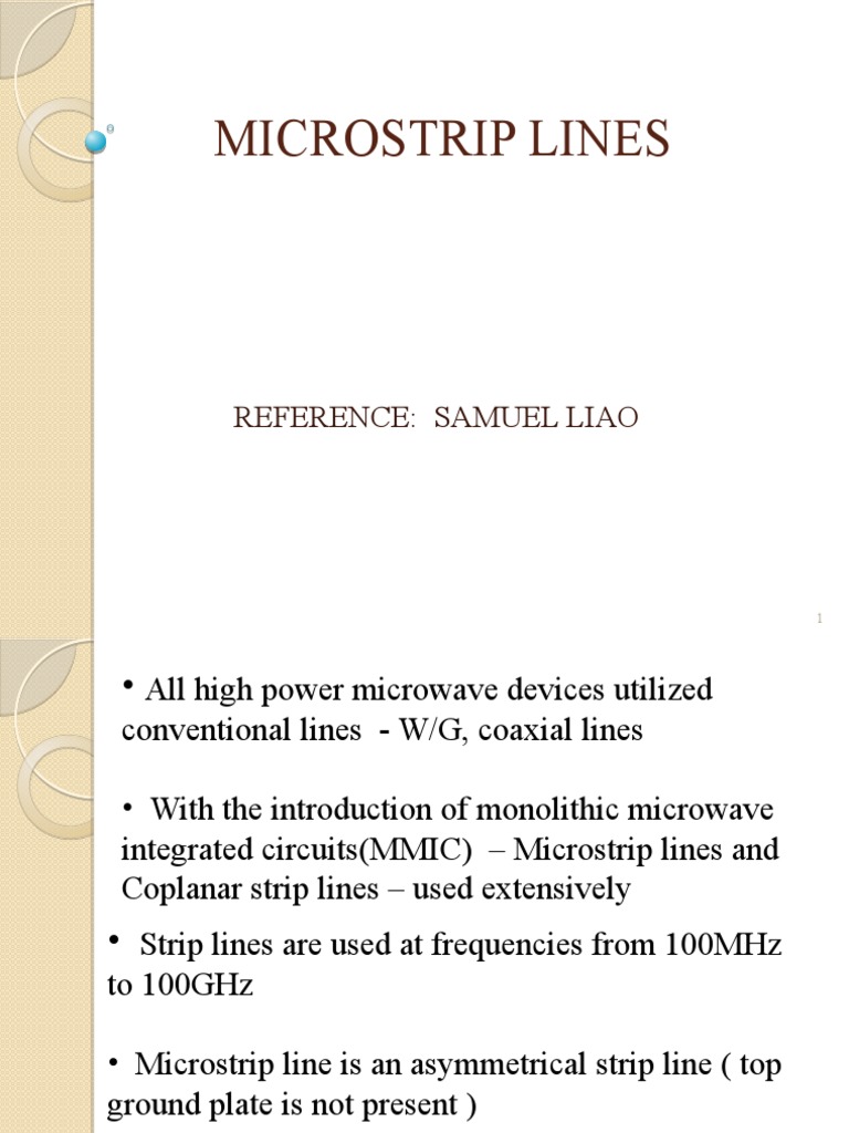 Microstrip Lines Unit 1 | PDF | Force | Electronic Engineering