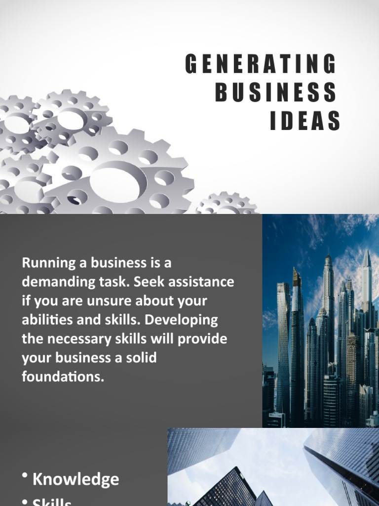 Generating Business Ideas | PDF | Career & Growth