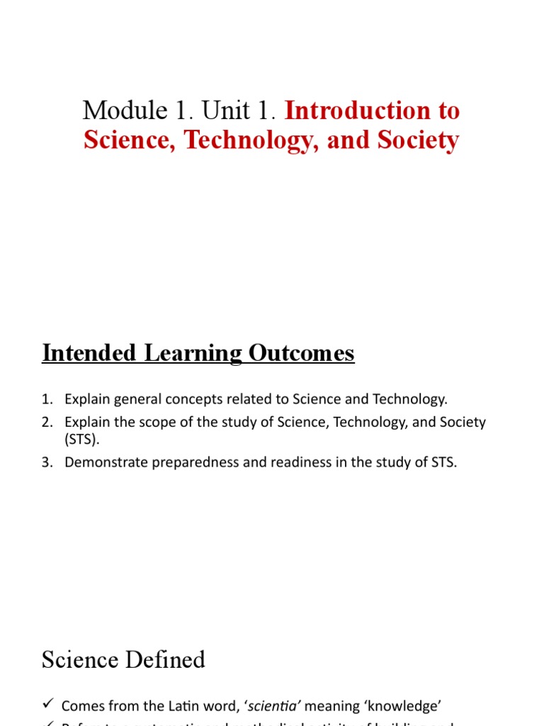 Module 1 Unit 1 - Lecture Slides | PDF | Science | Knowledge