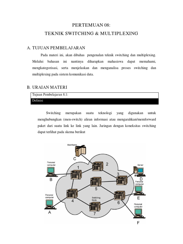 Teknik Switching dan Multiplexing | PDF
