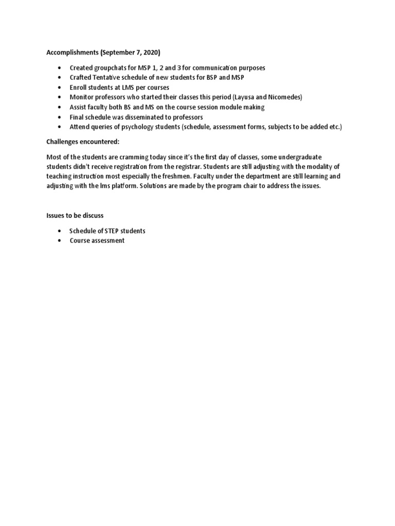 September 2020 Academic Accomplishments | PDF