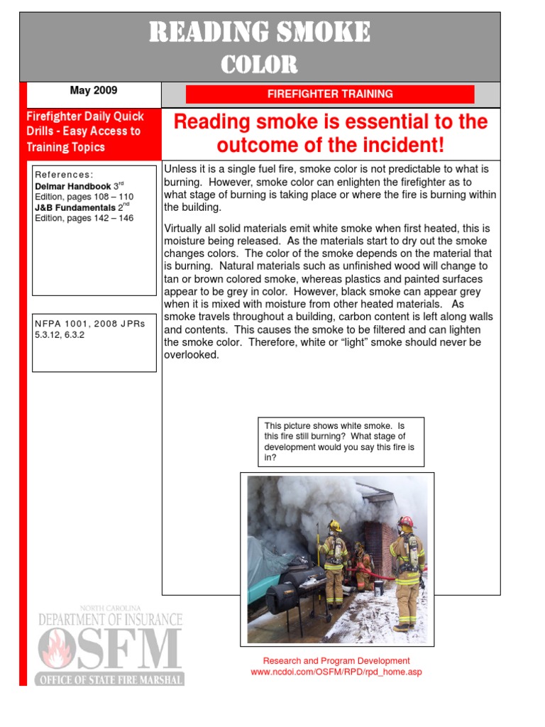 Reading smoke color: A guide for firefighters | PDF