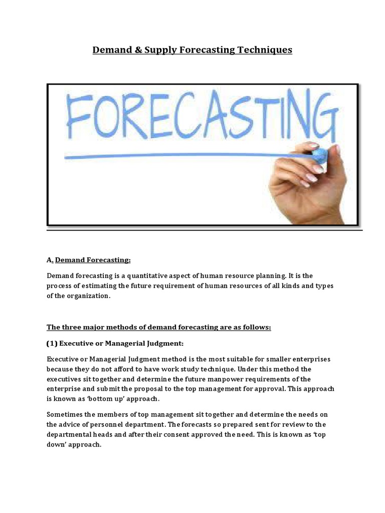 Demand & Supply Forecasting Techniques PDF | PDF | Forecasting ...