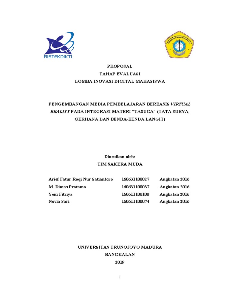 LIDM 2019 - Divisi II - 001043 - Sakera Muda - Proposal | PDF