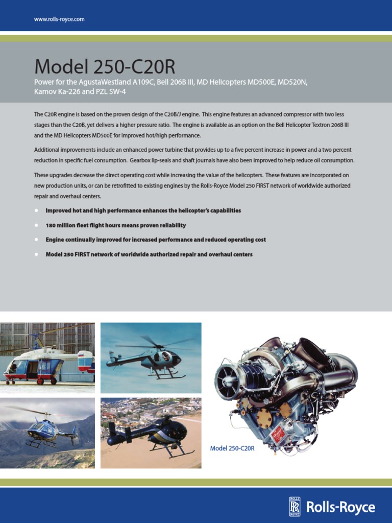 Allison 250 c20r | PDF | Helicopter | Engines