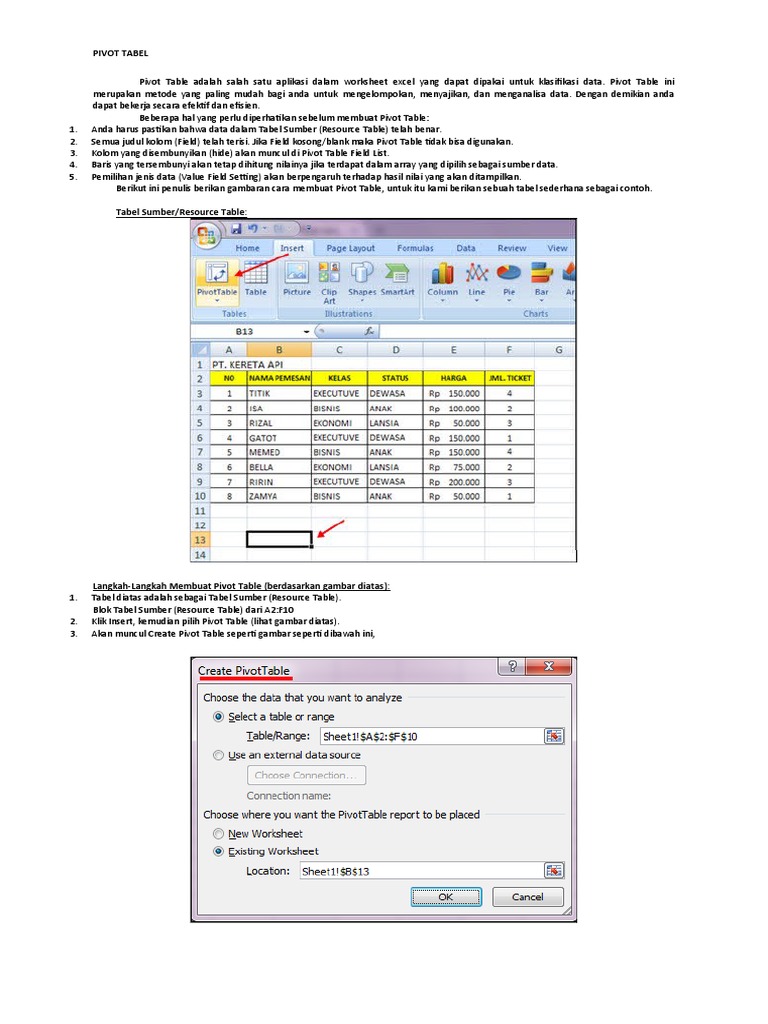 Pivot Tabel | PDF | Komputer