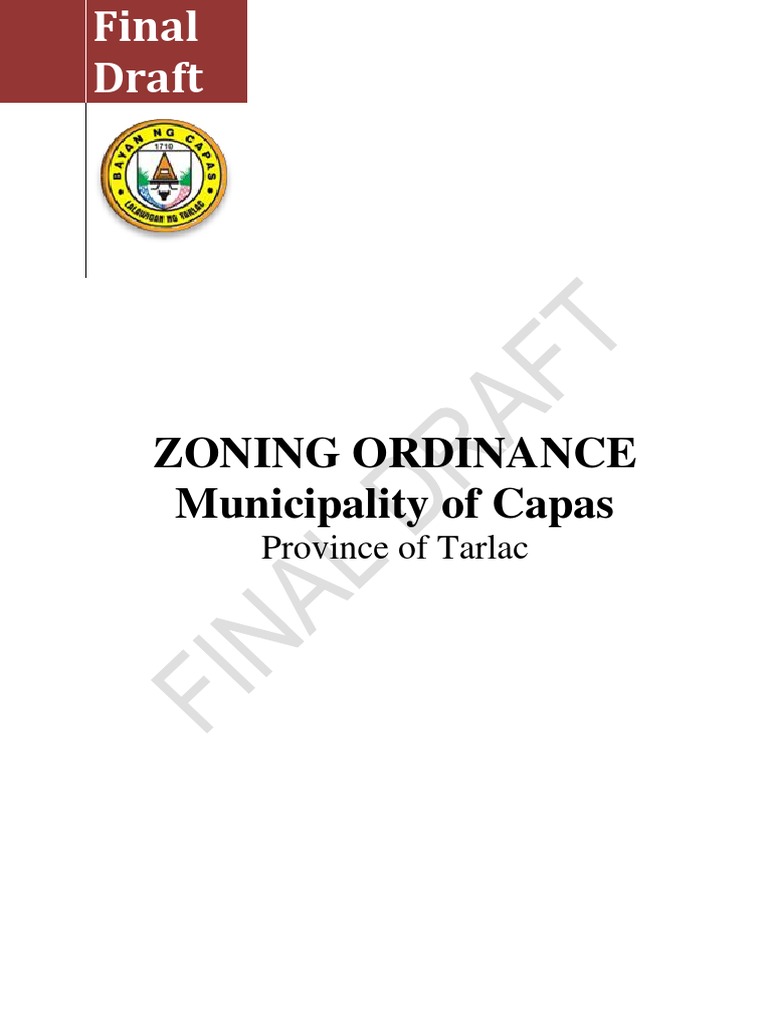 Draft Capas Zoning Ordinance | PDF | Zoning | Farms