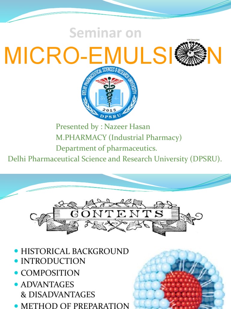Understanding Microemulsions in Pharmacy | PDF | Emulsion | Surface Science