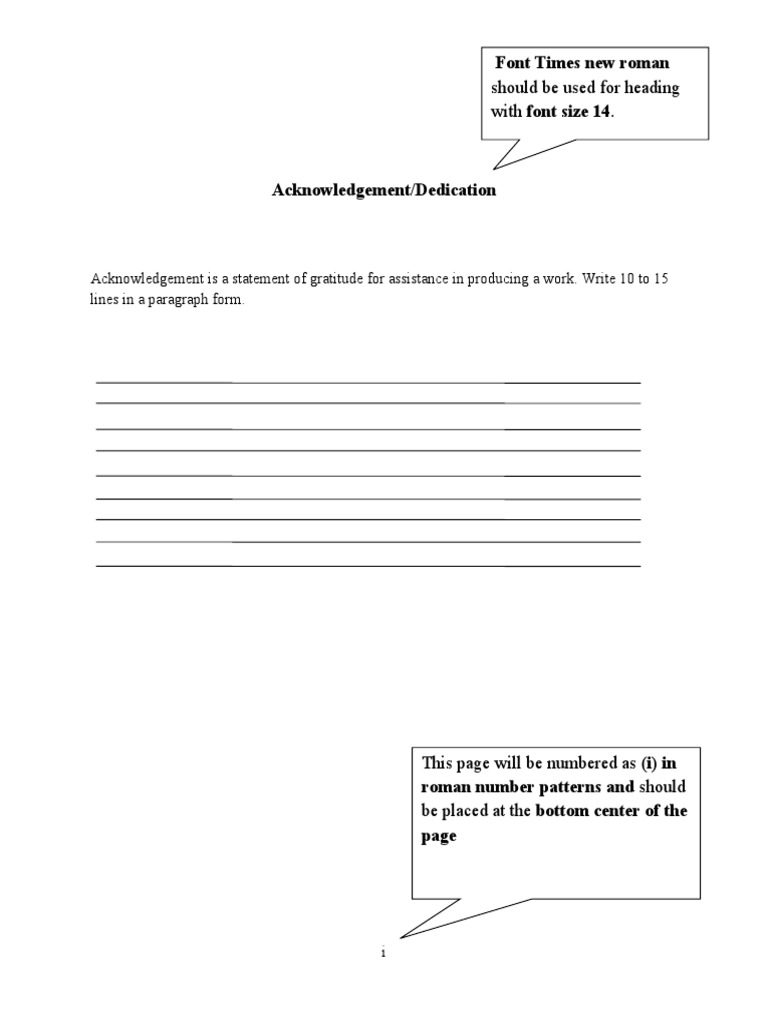 Acknowledgement Dedication | PDF