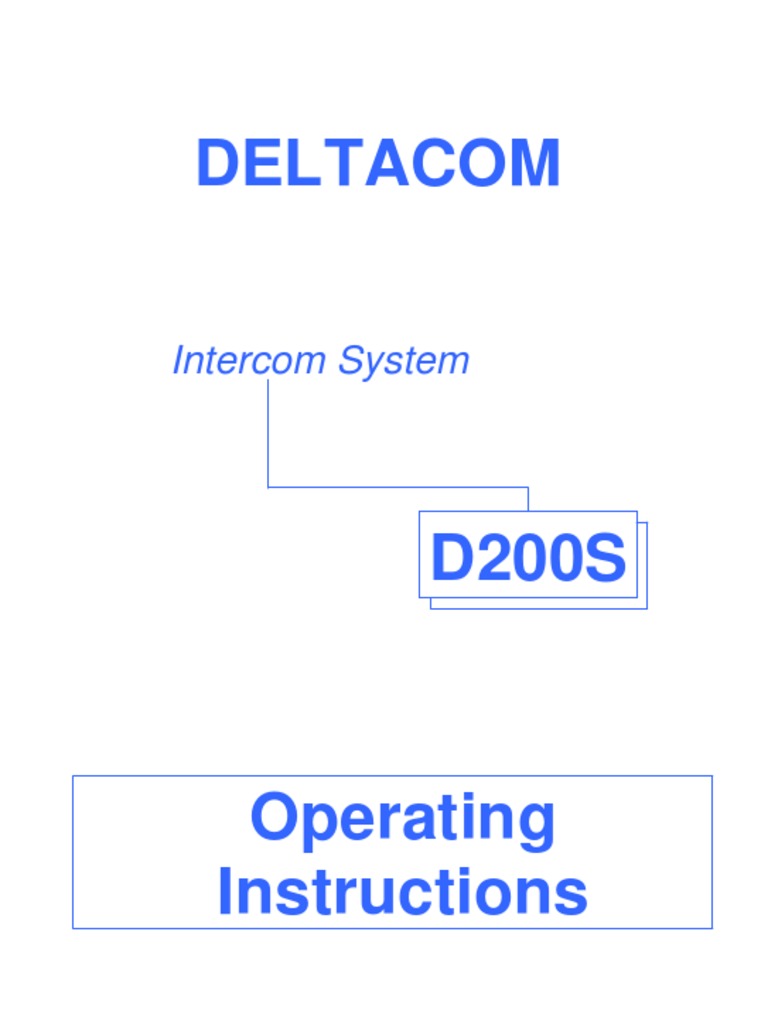 Deltacom: Intercom System | PDF | Radio | Information And ...