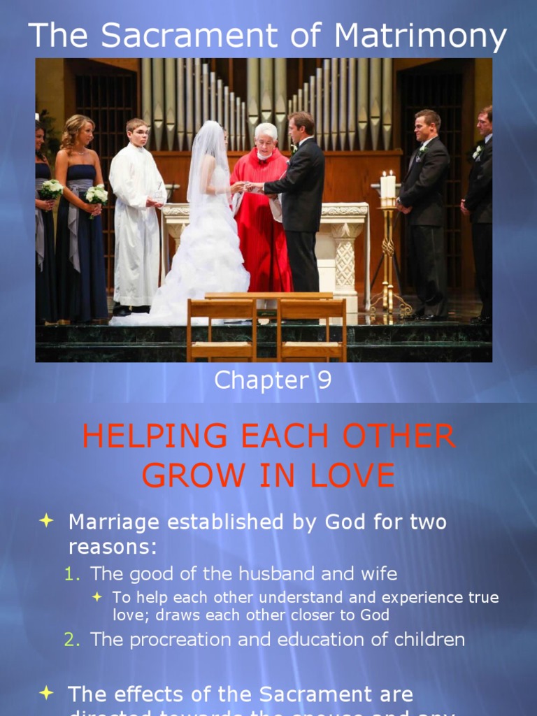 The Sacrament of Matrimony | PDF | Marriage | Catholic Church
