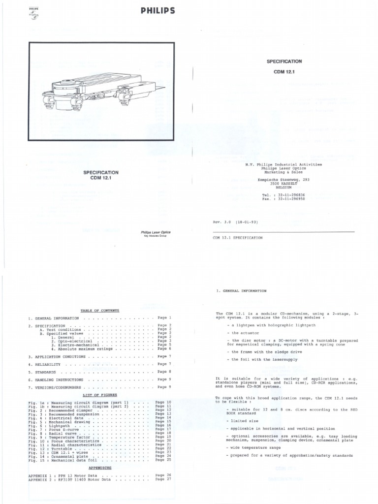 Philips cdm12.1 Laser SM PDF | PDF | Modularity | Applied And ...