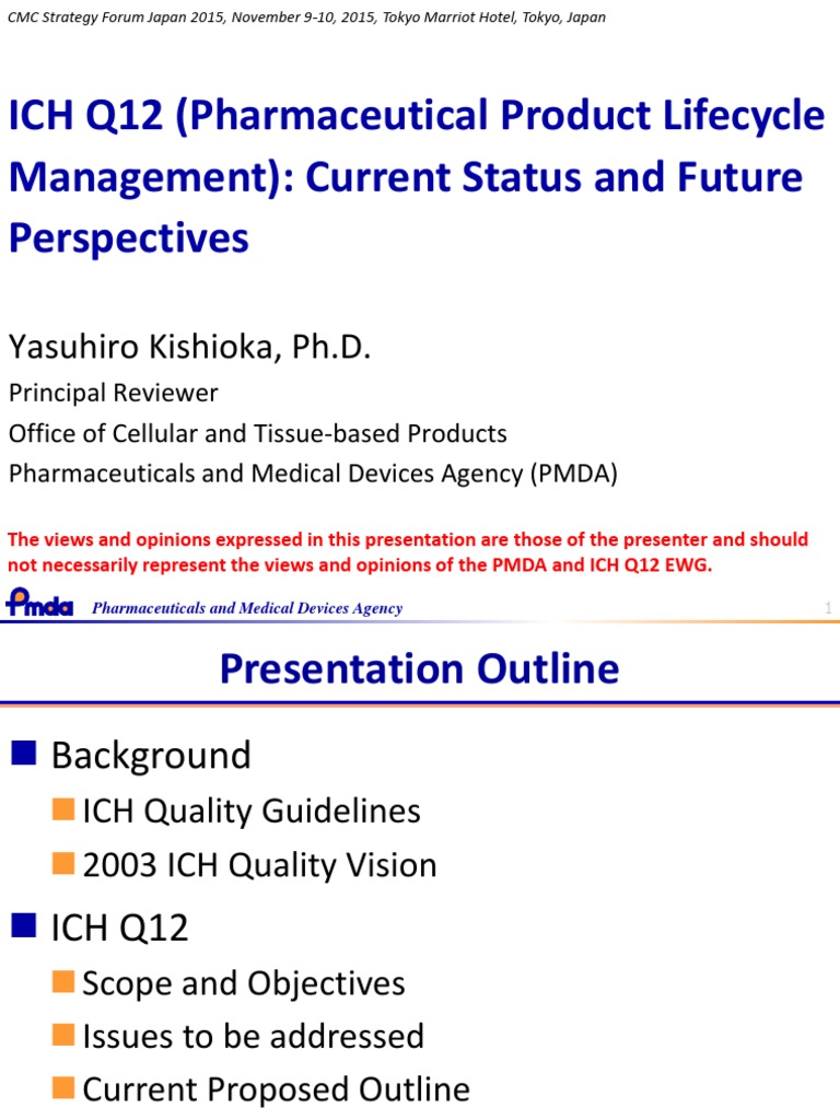 ICH Q12 Guideline on Pharmaceutical Product Lifecycle Management | PDF ...