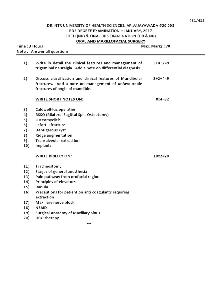 Oral Surgery (Omfs) | PDF | Surgery | Dental Degree