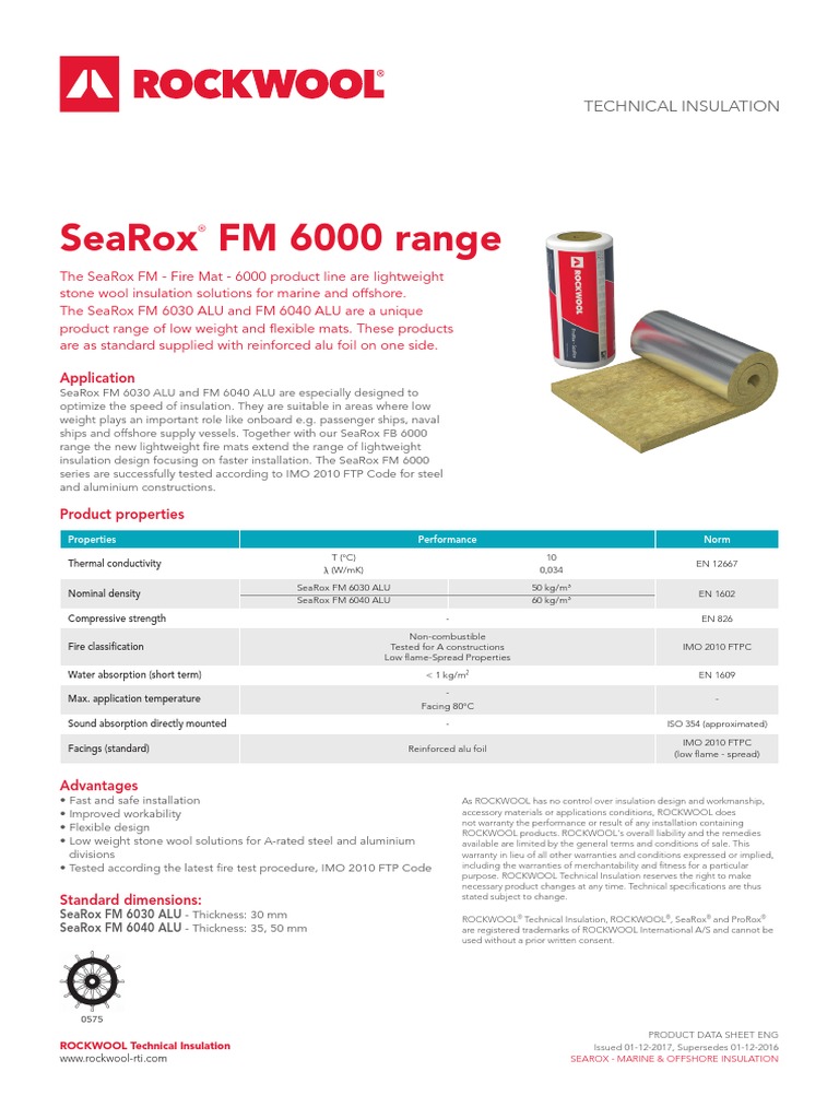 Searox FM 6000 Range: Technical Insulation | PDF | Aluminium Foil ...