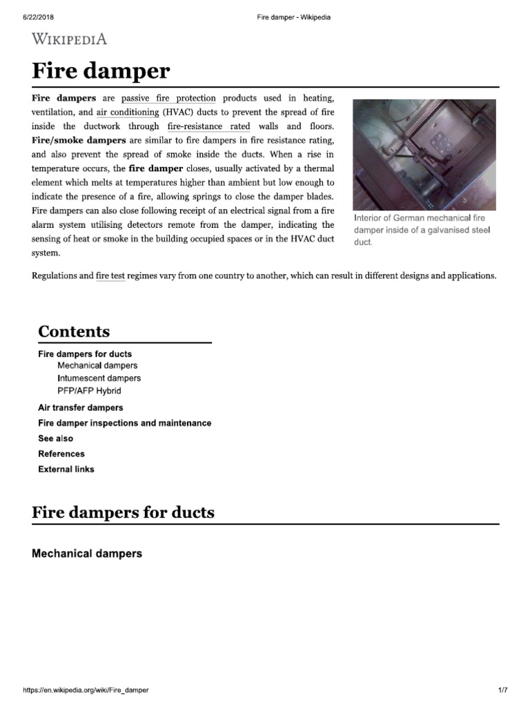 Fire Damper | PDF