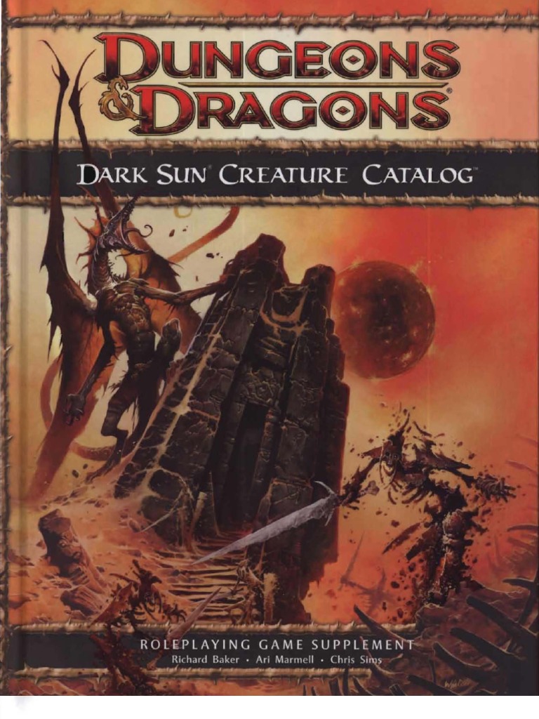 Dark Sun Creature Catalog | PDF