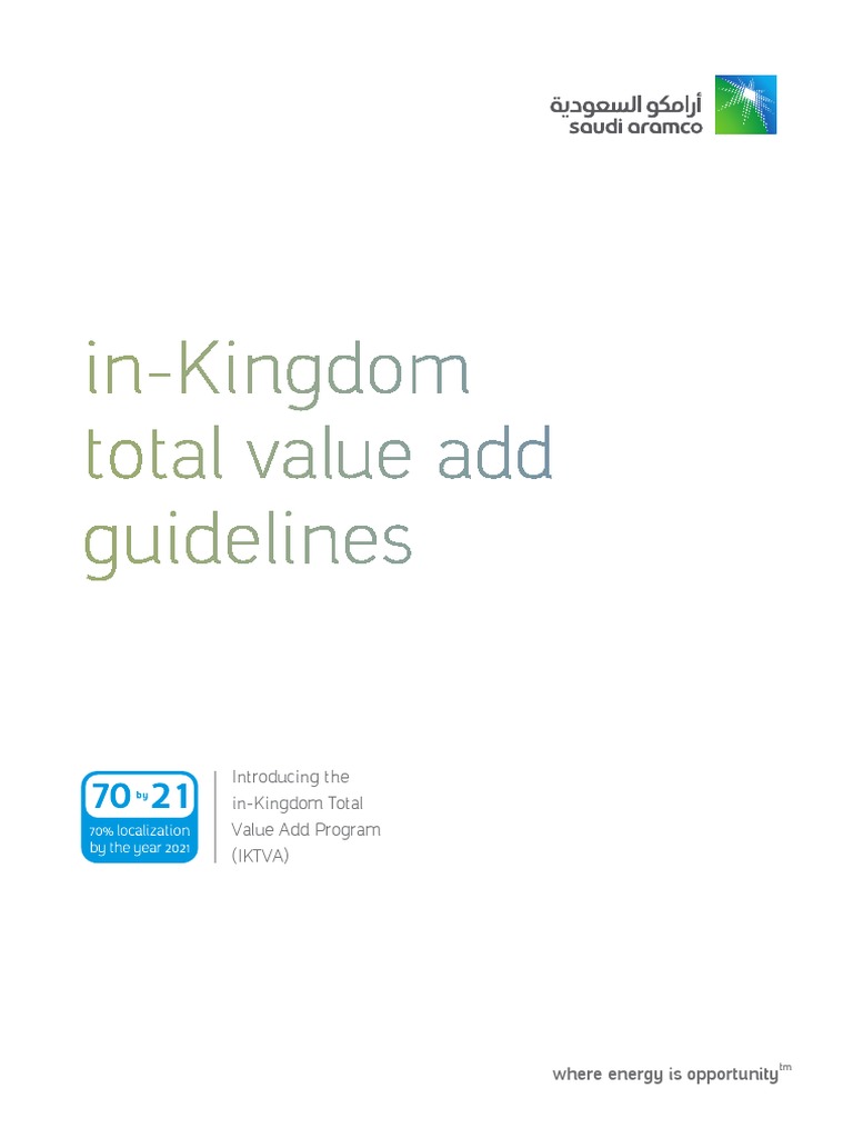Introducing The In-Kingdom Total Value Add Program (Iktva) | PDF ...