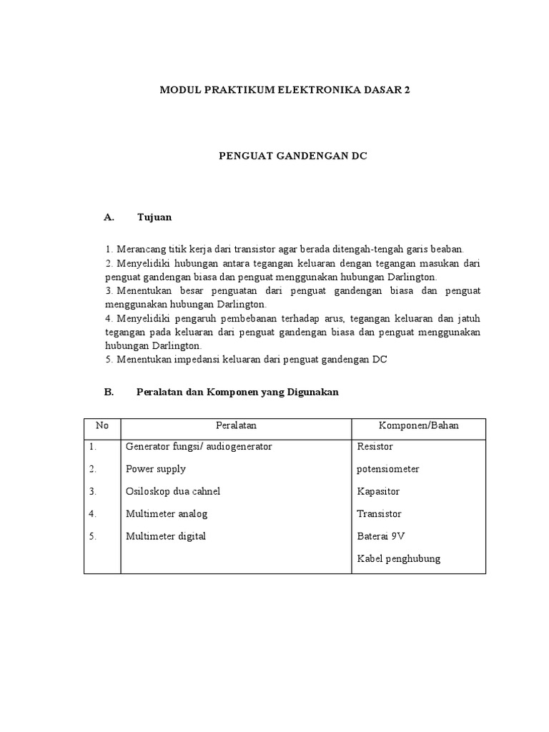 Penguat Gandengan DC (Yulfia Syafri Yanti) | PDF