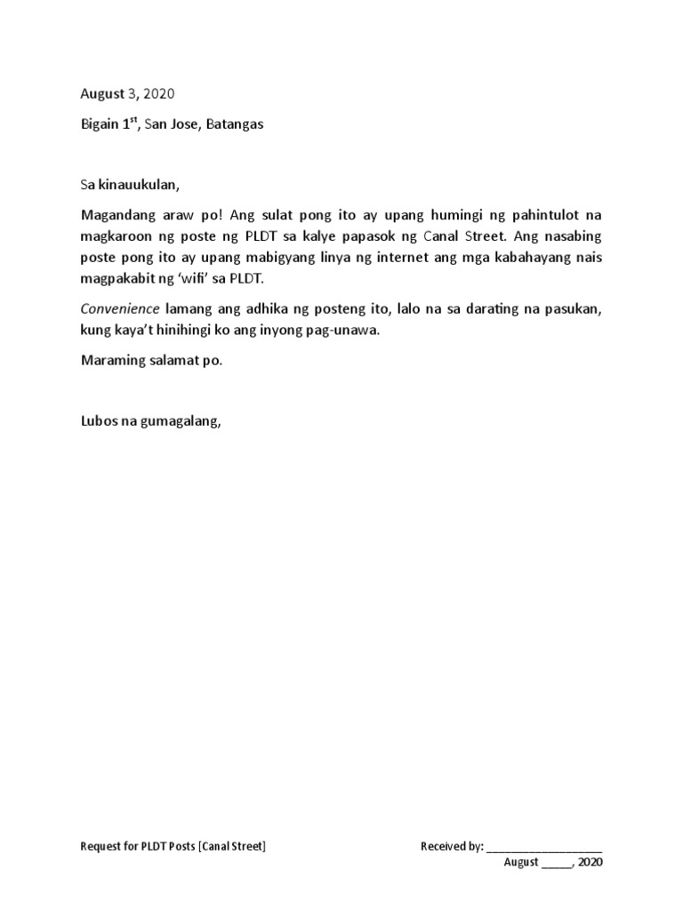 Letter PLDT | PDF