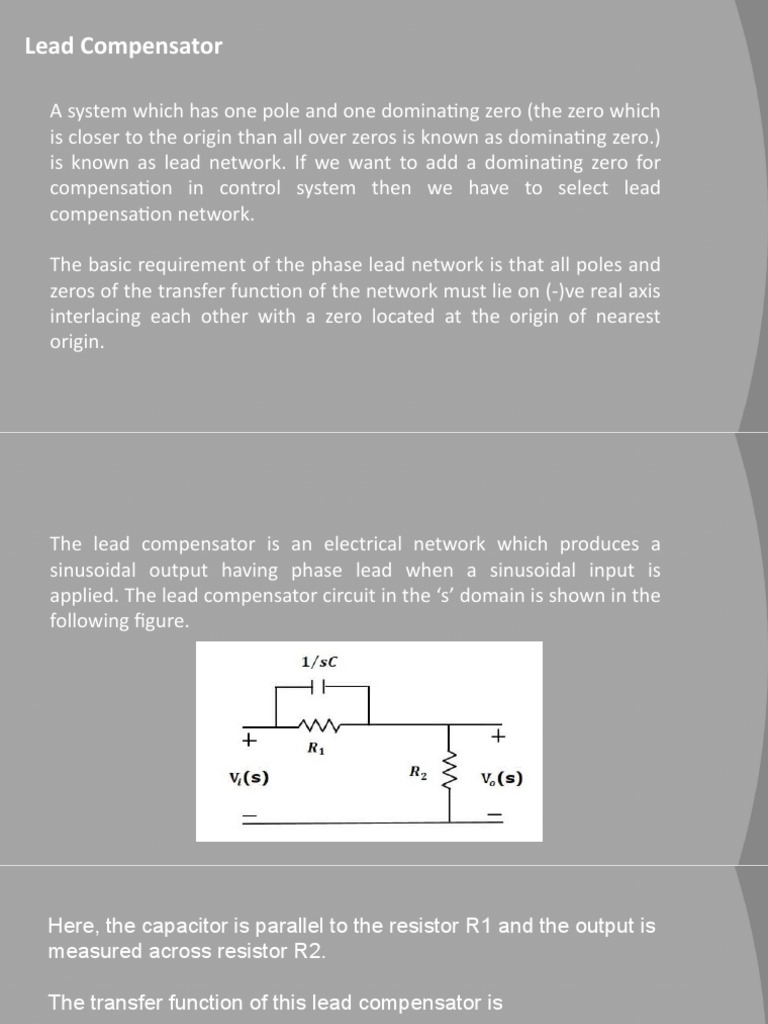 Lead Compensation | PDF
