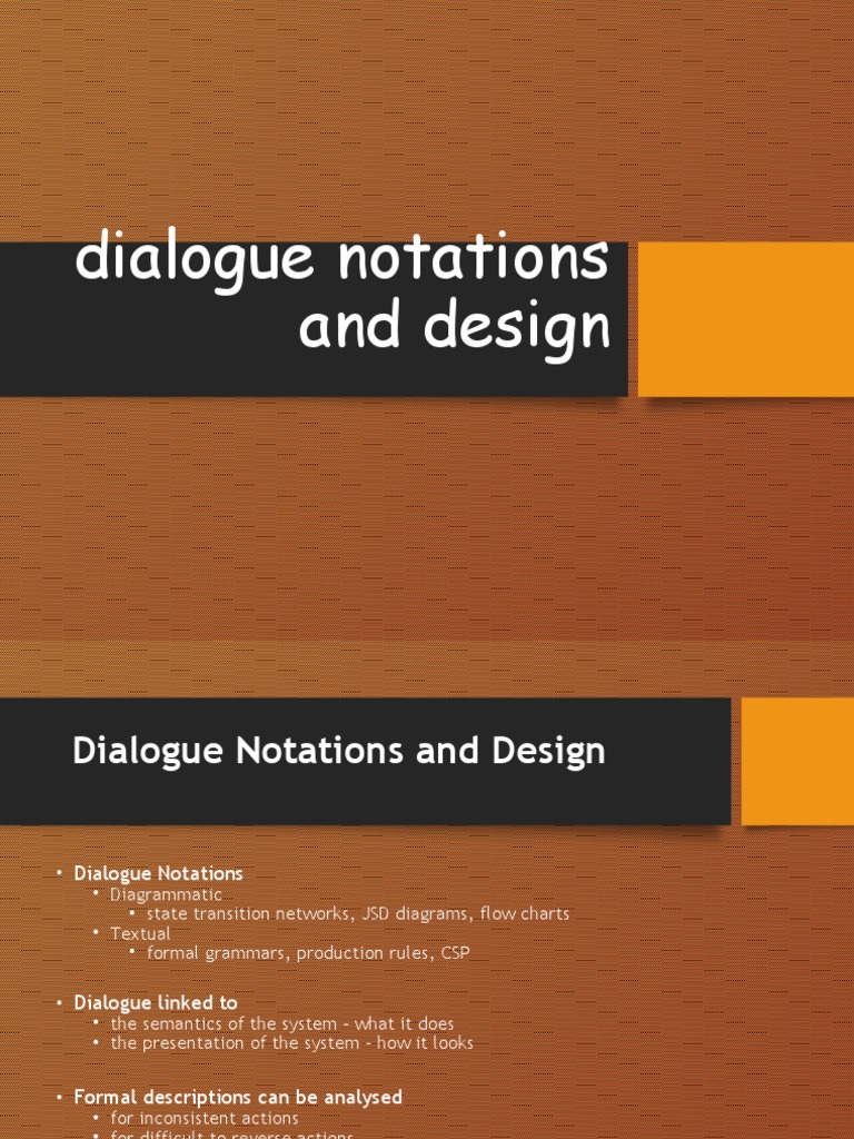 Dialogue Notations and Design | Download Free PDF | Menu (Computing ...