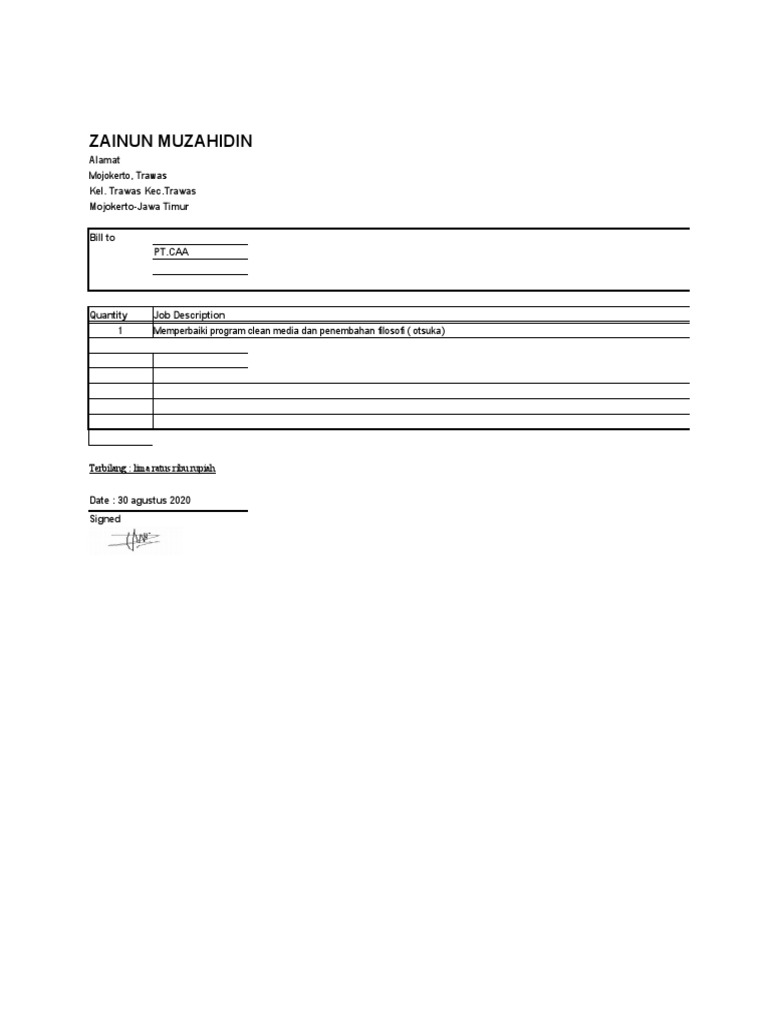 Kunjungan Invoice Commisioning Ozon | PDF
