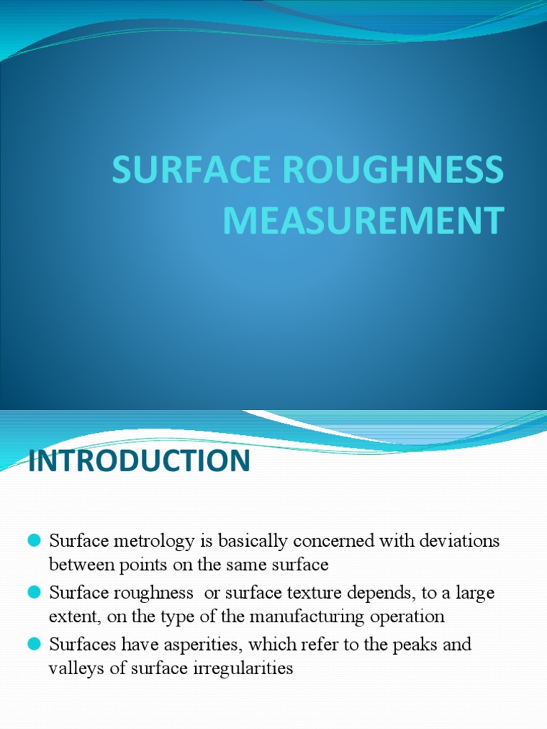 Surface Roughness Measurement Techniques | PDF | Surface Roughness ...