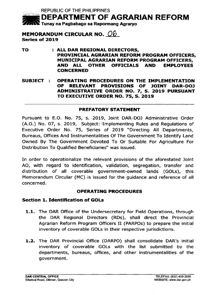 Operating Procedures On The Implementation of Relevant Provisions of ...