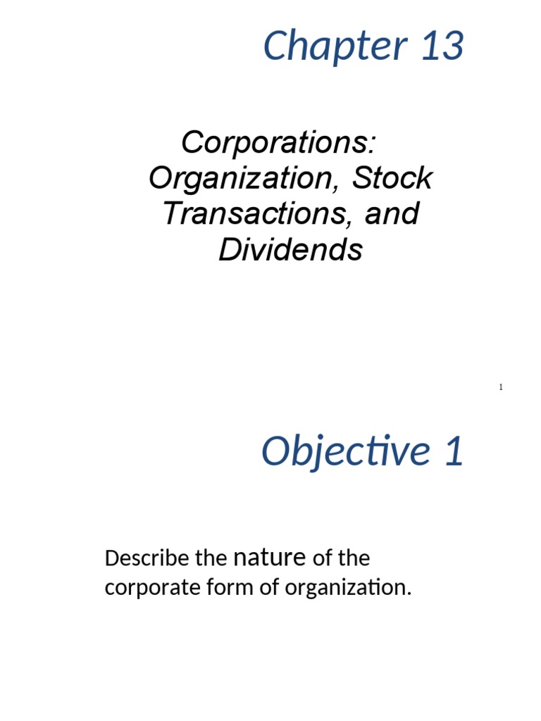 Understanding Corporate Structure and Stock | PDF | Corporations | Stocks
