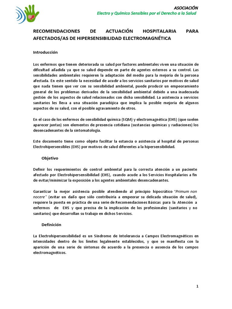 Protocolo Hospitalario EHS | PDF | Medicina | Bienestar