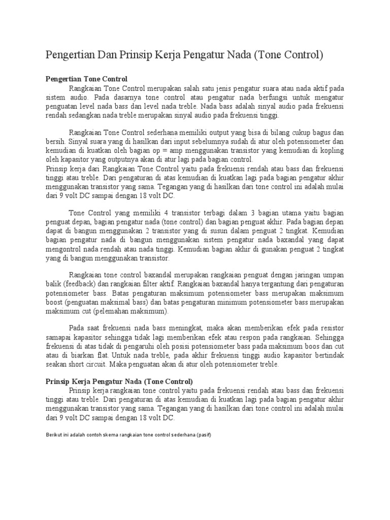 Understanding Tone Control Circuits | PDF