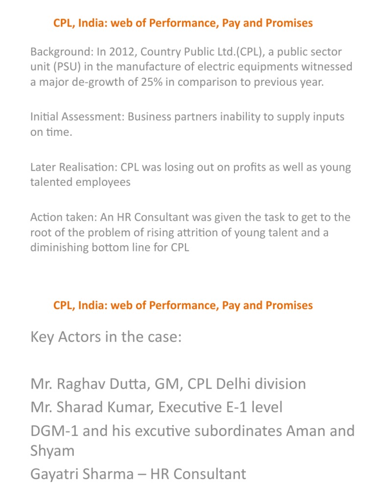 CPL, India: Web of Performance, Pay and Promises | PDF | Performance ...