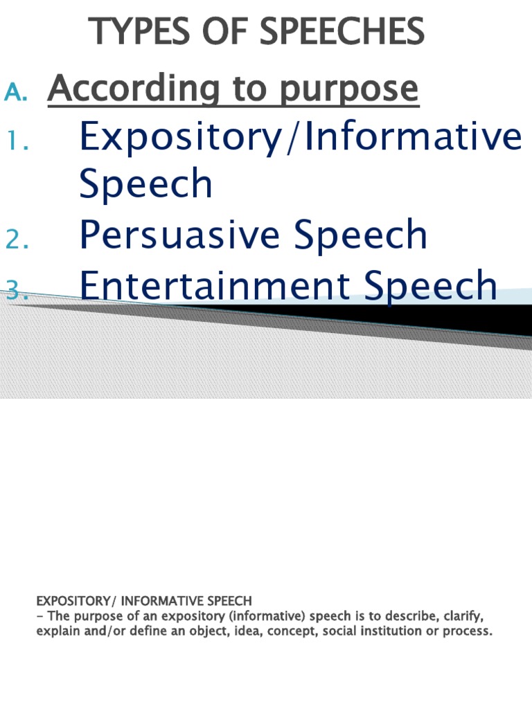 Types of Speeches | PDF | Persuasion | Speech