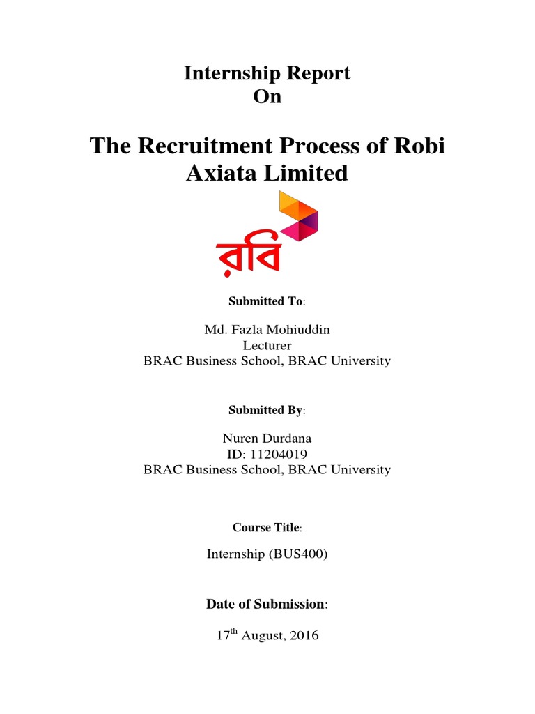 Assignment On ROBI | PDF | Recruitment | Qualitative Research