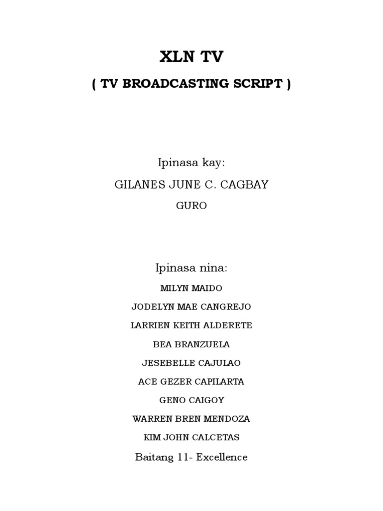 Filipino Radio Broadcasting Script | PDF