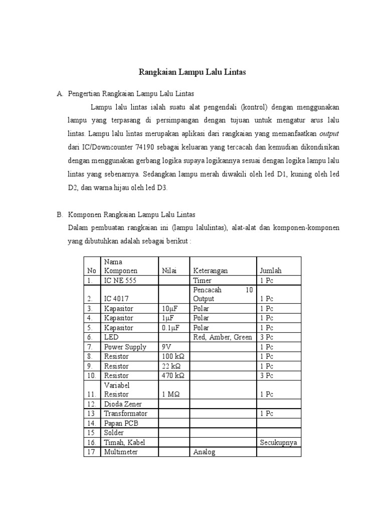 Rangkaian Lampu Lalu Lintas Alfira | PDF | Sains & Matematika ... Rangkaian Lampu Lalu Lintas Alfira | PDF | Sains & Matematika ...