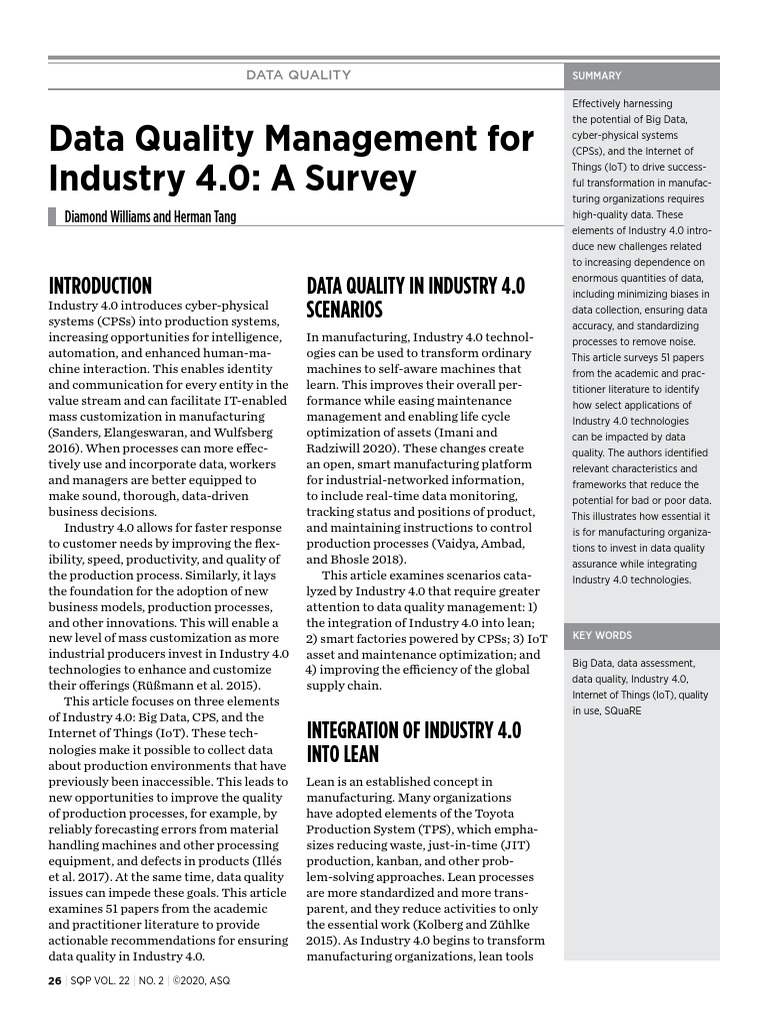 Data Quality Management | PDF | Data Quality | Internet Of Things