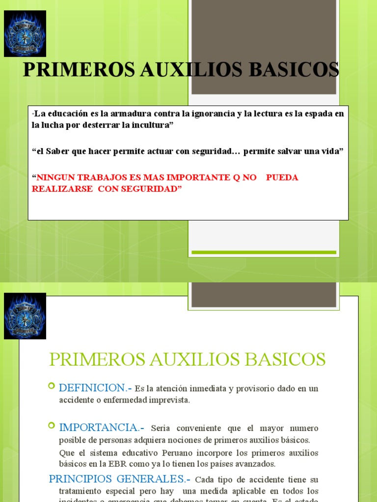 1.-PRIMEROS AUXILIOS BASICOS (Mod) | PDF | Herida | Sangrado