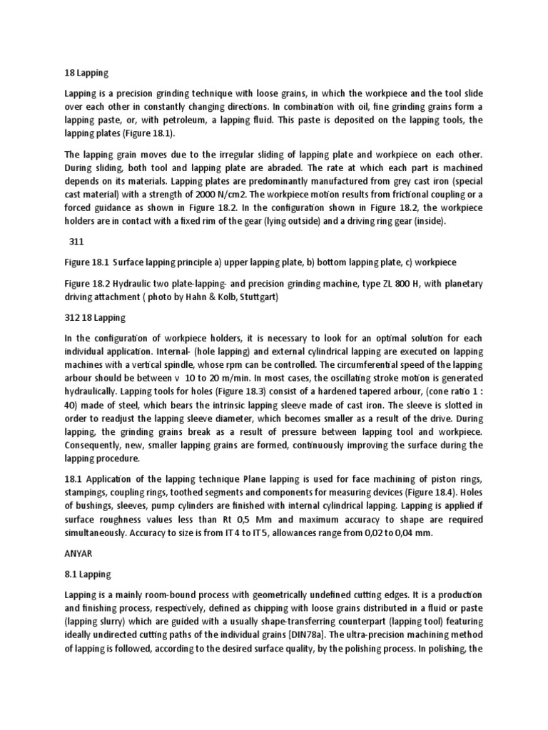 Lapping | PDF | Machining | Grinding (Abrasive Cutting)